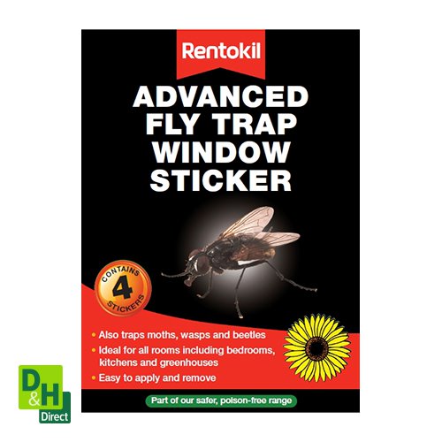 Advanced Fly Trap Window Sticker 12 - 4pk - D&H Direct