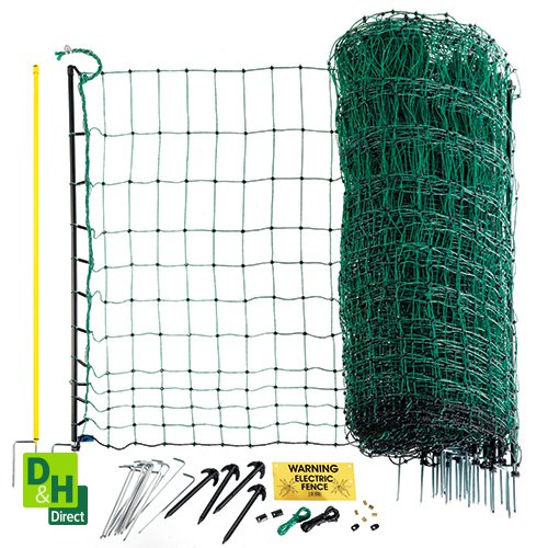 Poultry Net Green 108cm x 50m - Double Spike Posts - D&H Direct