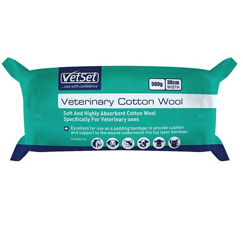 VetSet Veterinary Cotton Wool 500g - D&H Direct