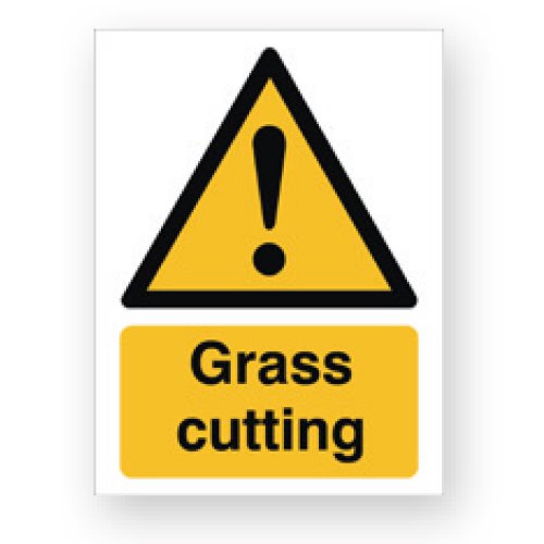 Grass Cutting Sign - D&H Direct