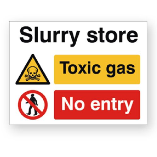 Slurry Store Toxic Gas No Entry Sign - D&H Direct