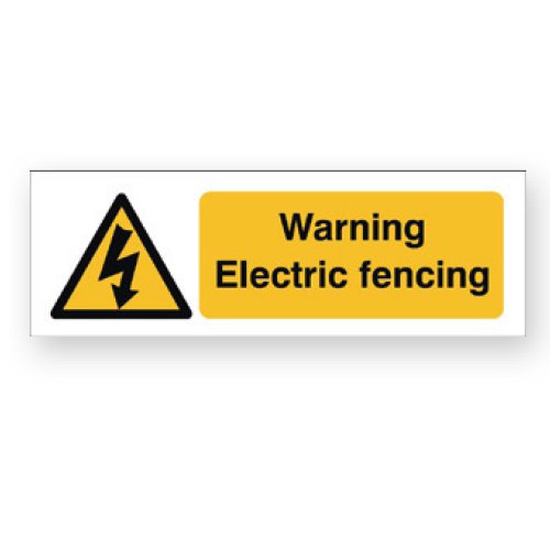 Warning Electric Fencing Sign - D&H Direct
